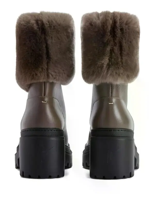 GIUSEPPE ZANOTTI Mairi Fur-cuff Boots - Brown