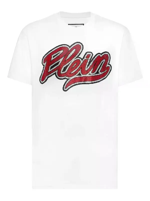 Philipp Plein Strass Signature T-shirt - White