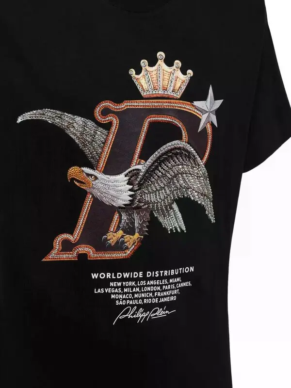 Philipp Plein Eagle Cotton T-shirt - Black