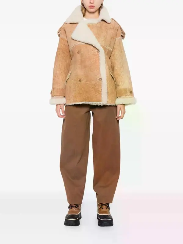 SALVATORE SANTORO Double-breasted Shearling Coat