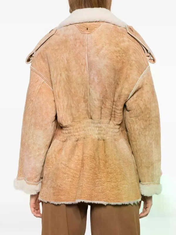 SALVATORE SANTORO Double-breasted Shearling Coat