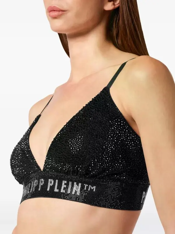 Philipp Plein Bra Full Strass - Black