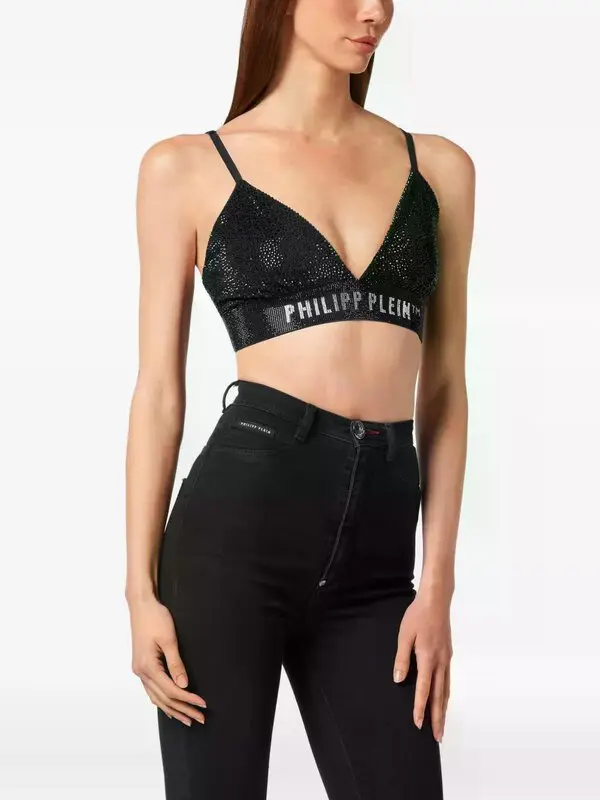 Philipp Plein Bra Full Strass - Black