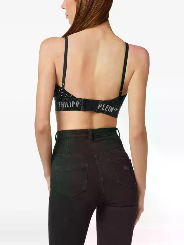 Philipp Plein Bra Full Strass - Black