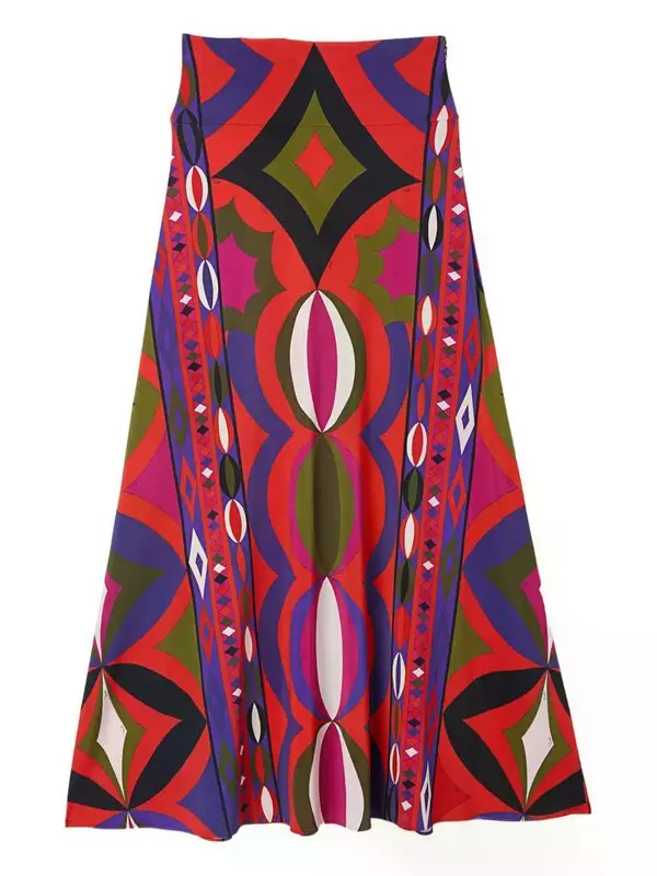 Emilio Pucci Collane Print Maxi Skirt