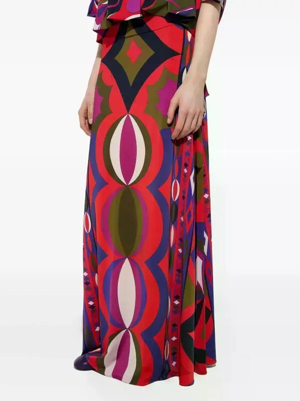 Emilio Pucci Collane Print Maxi Skirt