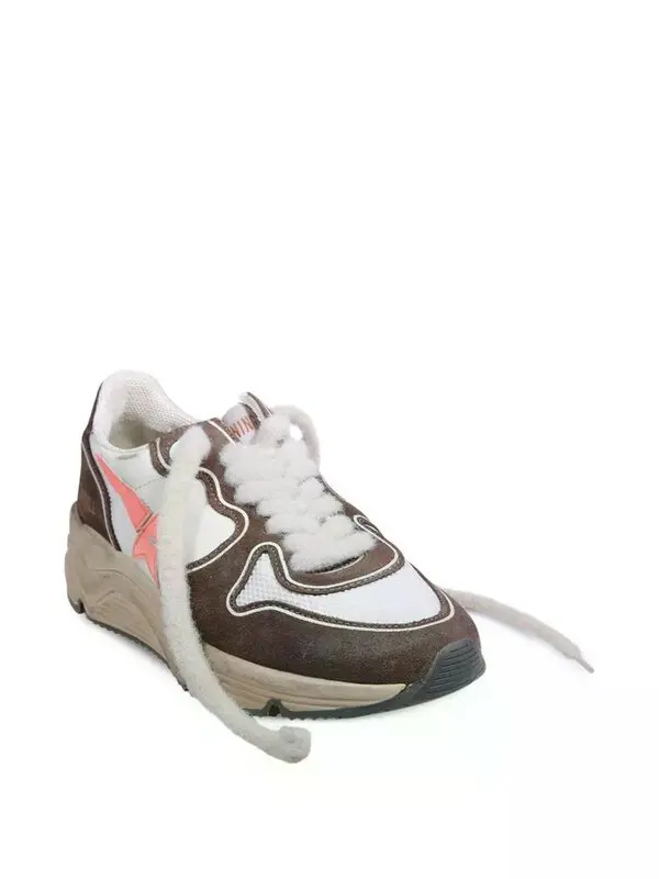 GOLDEN GOOSE Star-appliqué Panelled Sneakers - Brown