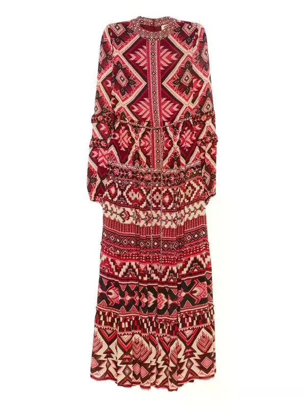 Farm Rio Ainika Geometric-pattern Maxi Dress