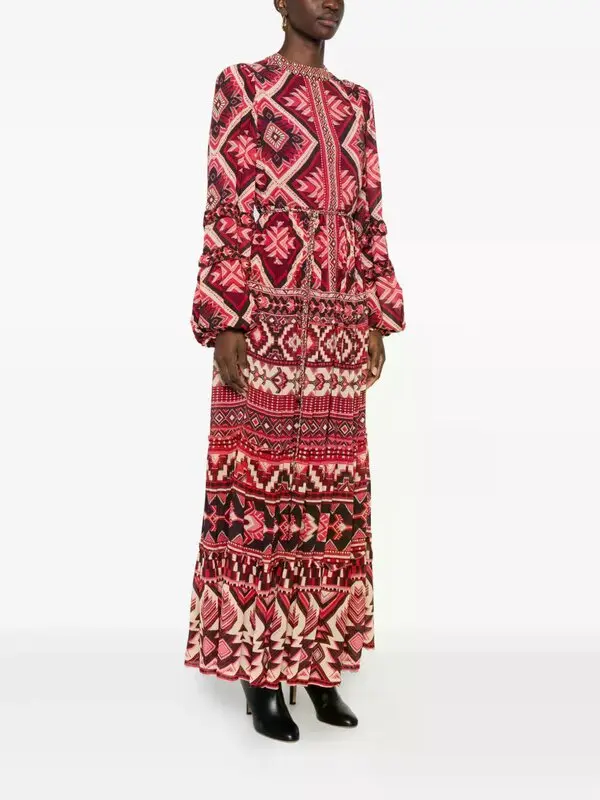 Farm Rio Ainika Geometric-pattern Maxi Dress
