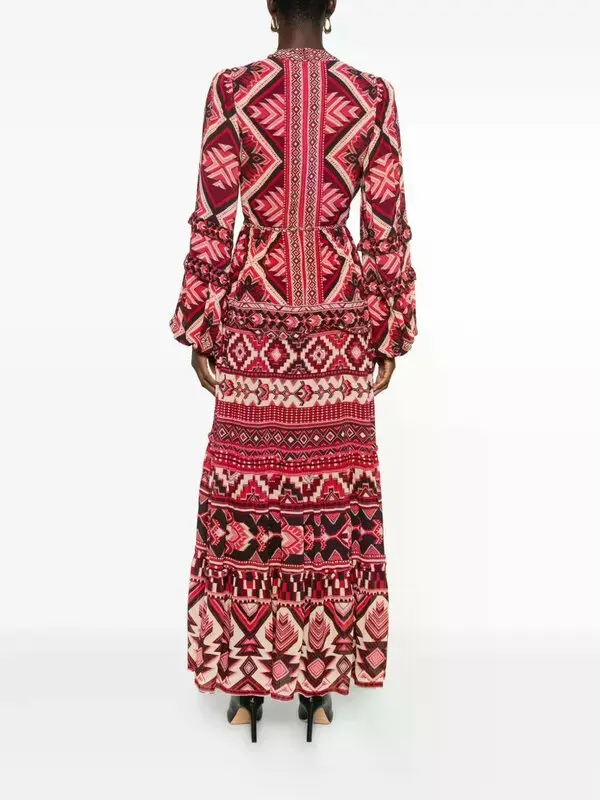 Farm Rio Ainika Geometric-pattern Maxi Dress