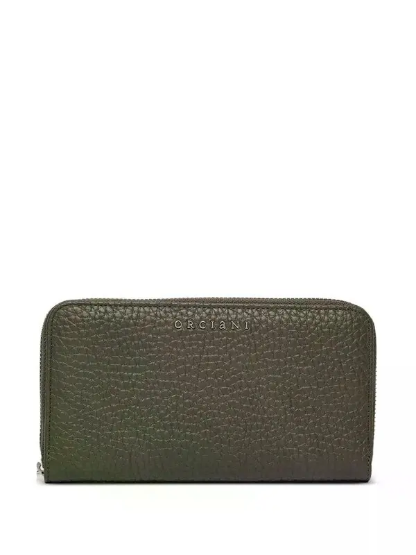ORTIGNI Large Zip-around Wallet - Green