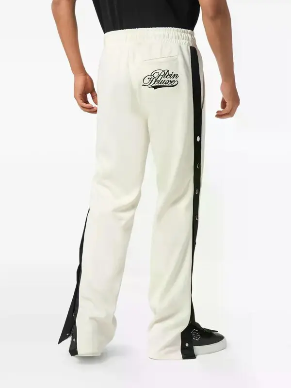 Philipp Plein Button-fastening Side-stripe Track Pants