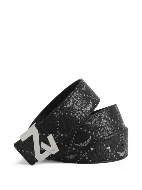 Zadig&Voltaire Monogram-pattern Belt - Black
