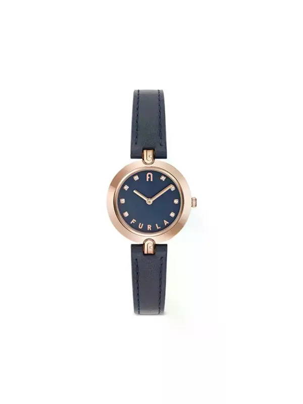 Furla Logo Links 28mm Watch - Blue