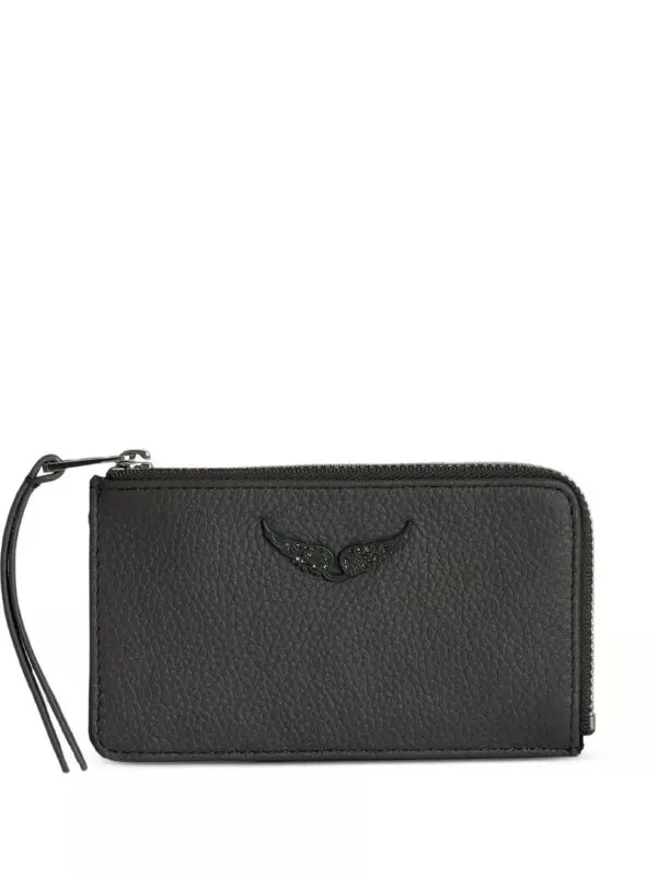 Zadig&Voltaire Wings-detail Top-zip Wallet - Black