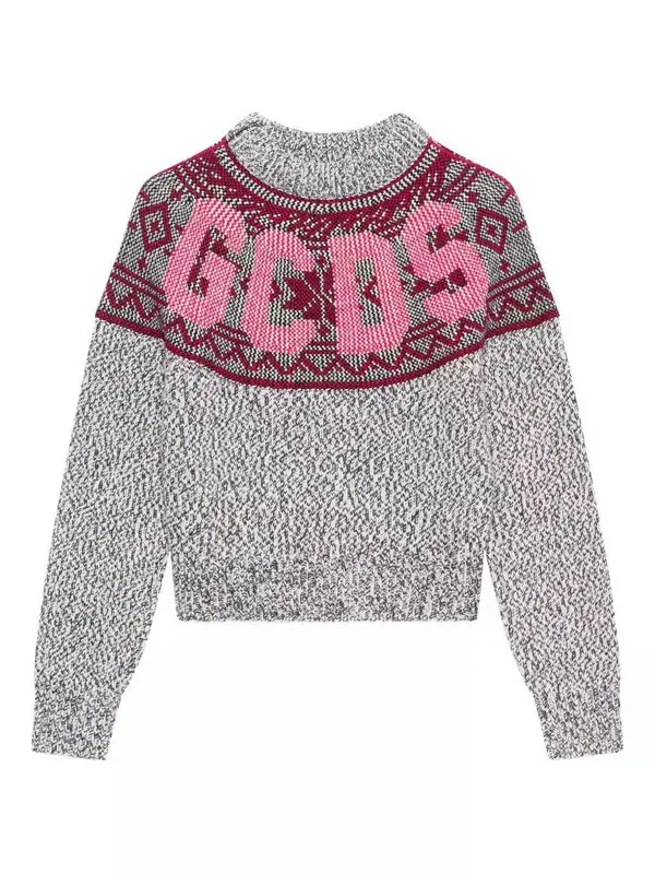 Gcds Logo-embellishment Sweater - Grey