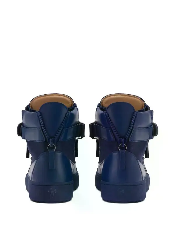 GIUSEPPE ZANOTTI Coby Matt Lace-up High-top Sneakers - Blue