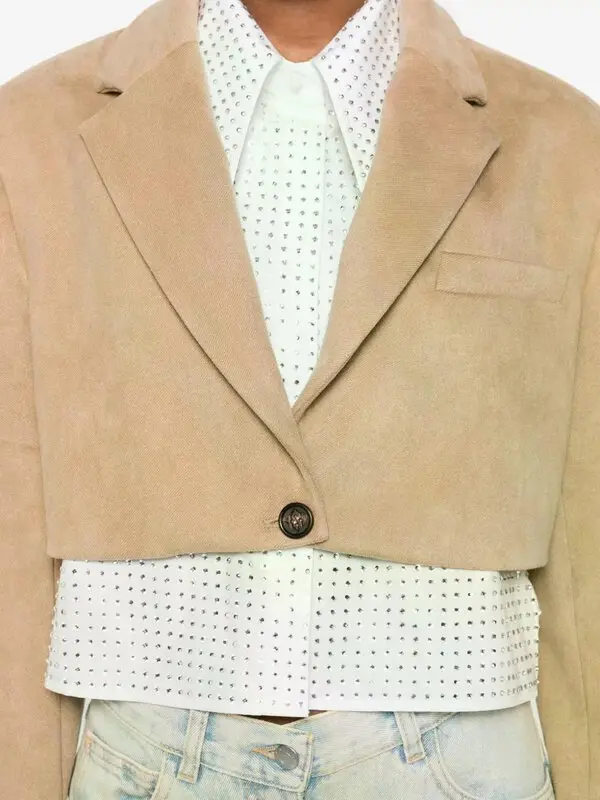 Giuseppe Di Morabito Buttoned Cropped Jacket - Neutrals