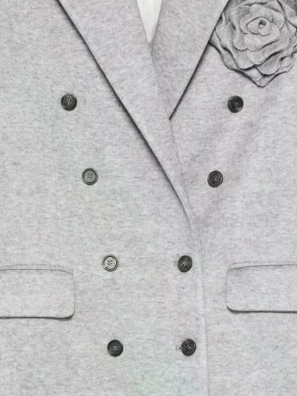 Giuseppe Di Morabito Rose-embellished Double-breasted Coat