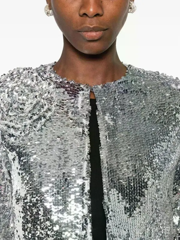 Giuseppe Di Morabito Sequin Jacket With Rose Detail