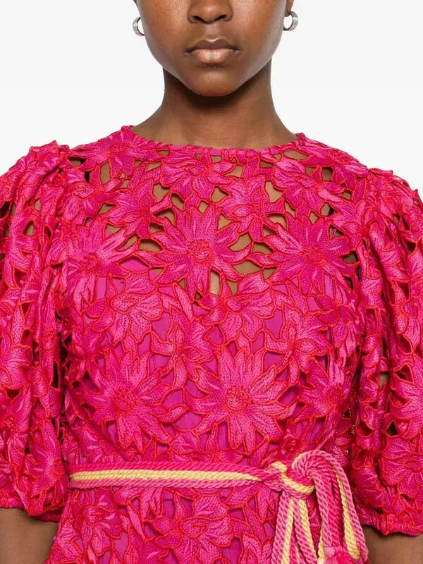 chloe guipure lace dress Oscar de la Renta Guipure Lace Midi Dress – Runway Catalog main image 1