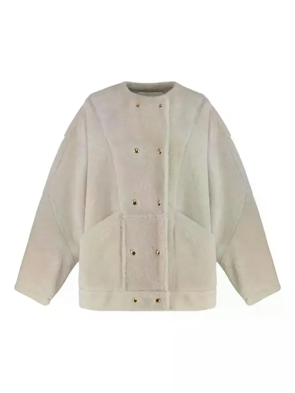 HALFBOY Buttoned Sheepskin Jacket - Neutrals