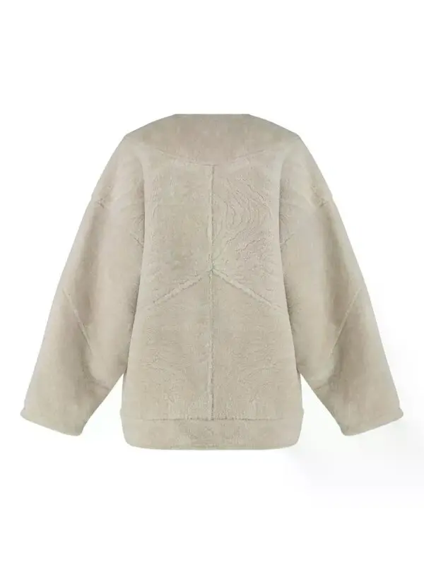 HALFBOY Buttoned Sheepskin Jacket - Neutrals