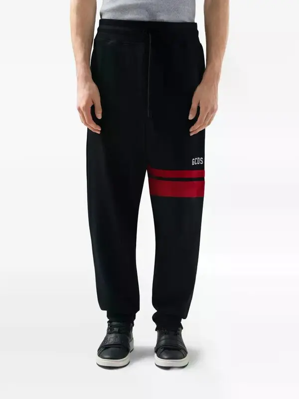 Gcds Logo-print Stripe-detail Pants