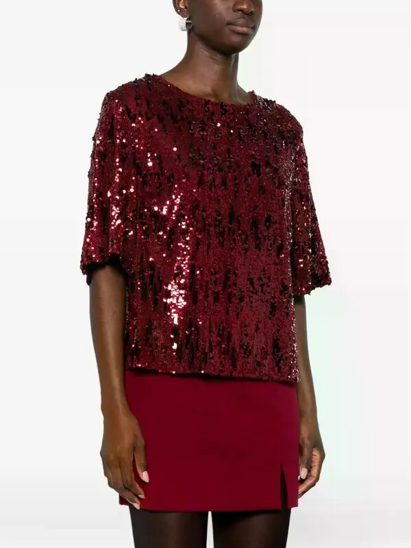 ANIYE BY Sequined Blouse - Red