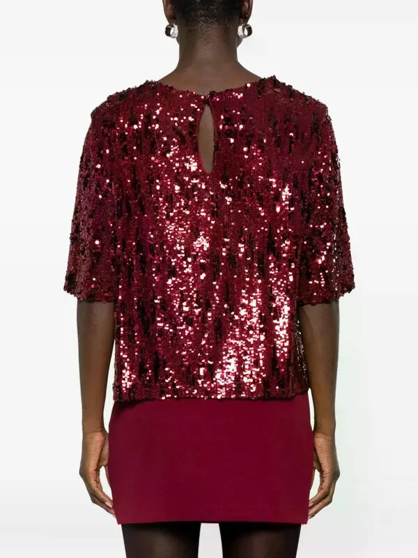 ANIYE BY Sequined Blouse - Red