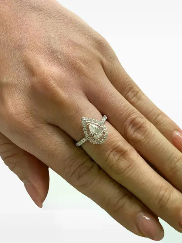 HYT JEWELRY 18k White And Rose Gold Diamond Ring