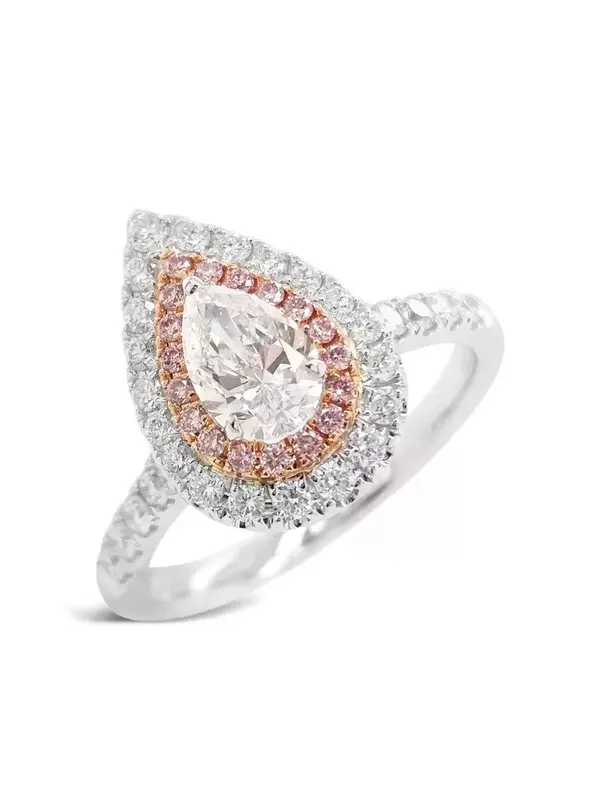 HYT JEWELRY 18k White And Rose Gold Diamond Ring
