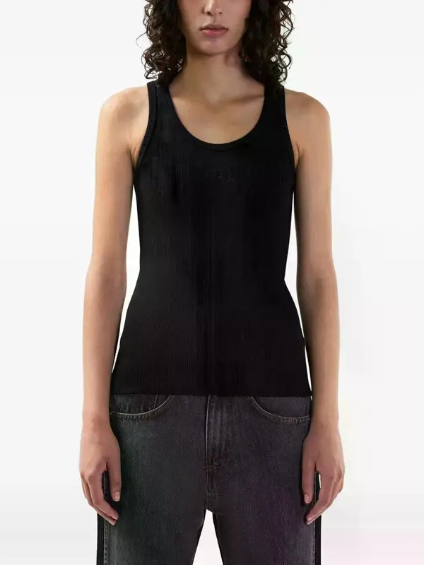 Gcds Logo-embroidered Tank Top - Black
