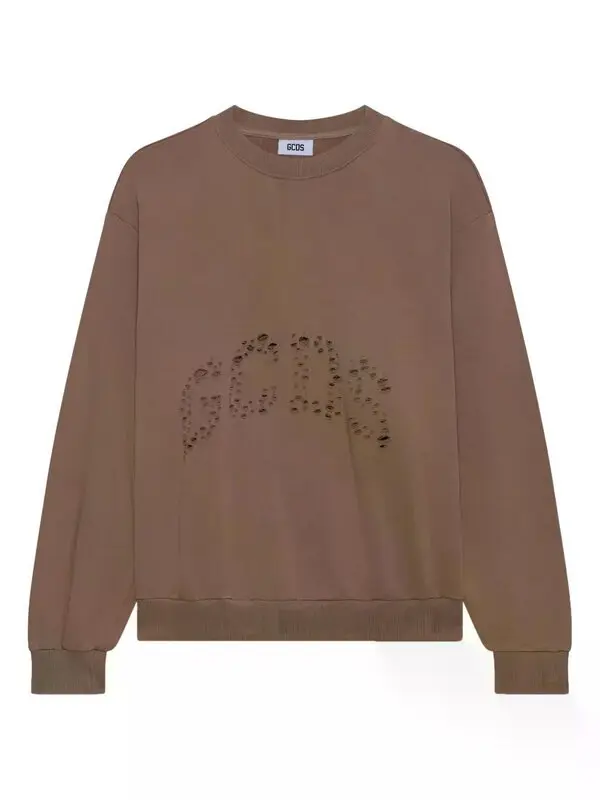 Gcds Logo-embellished Sweatshirt - Neutrals