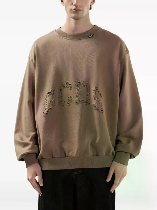 Gcds Logo-embellished Sweatshirt - Neutrals