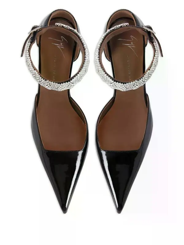 GIUSEPPE ZANOTTI 105mm Elenie Crystal-embellished Pumps - Black