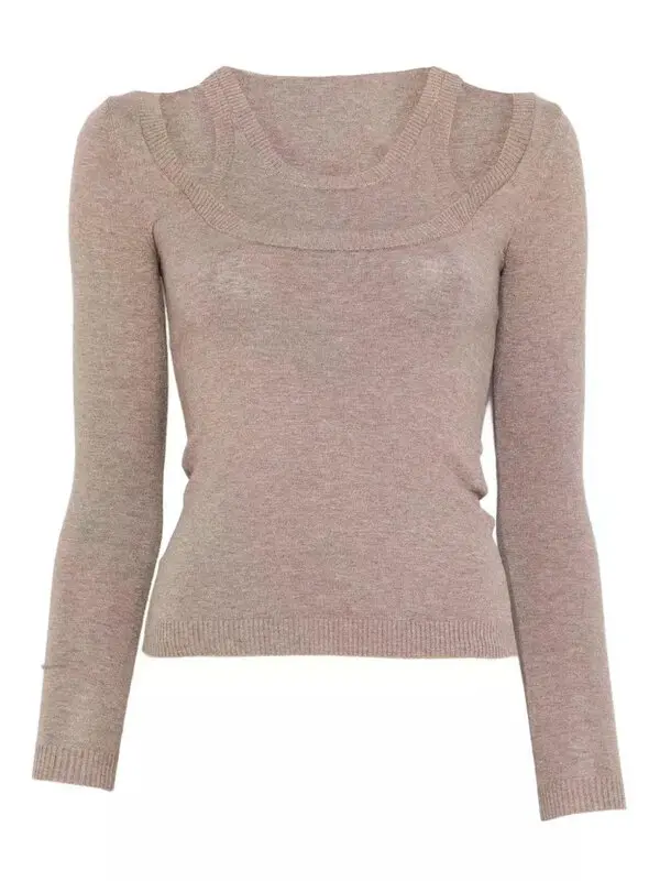 Gimaguas Toile Double-layer Sweater - Neutrals