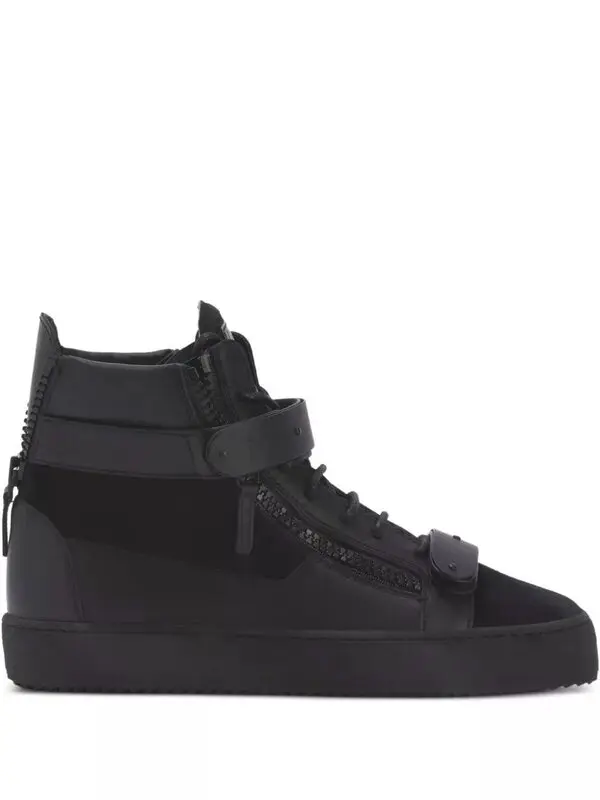 GIUSEPPE ZANOTTI Coby Matt Lace-up Sneakers - Black