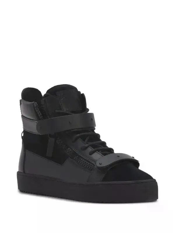 GIUSEPPE ZANOTTI Coby Matt Lace-up Sneakers - Black