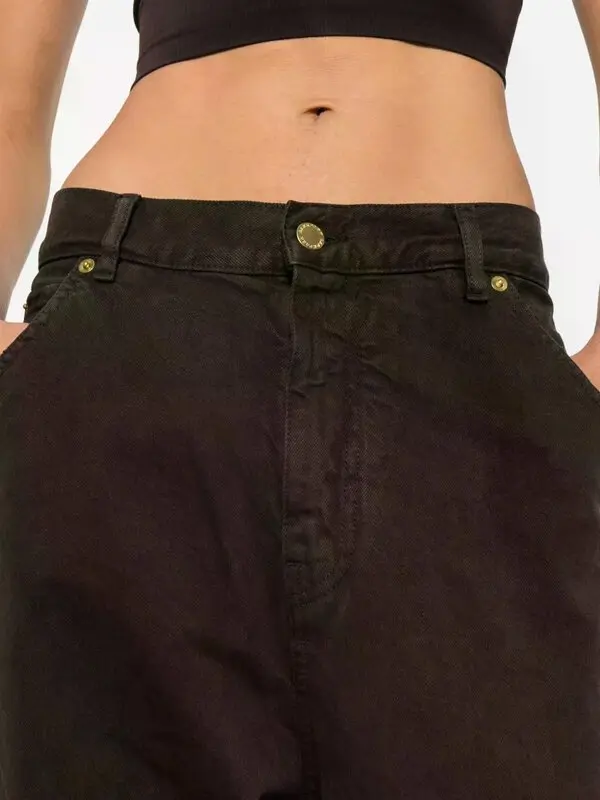 DARKPARK Frayed Straight-leg Denim Jeans - Brown