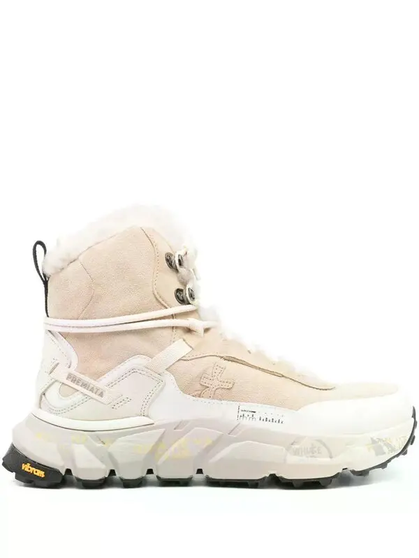 Premiata Trivor Shearling Sneakers - Neutrals