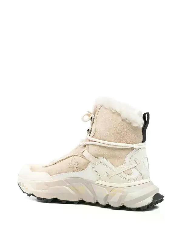 Premiata Trivor Shearling Sneakers - Neutrals