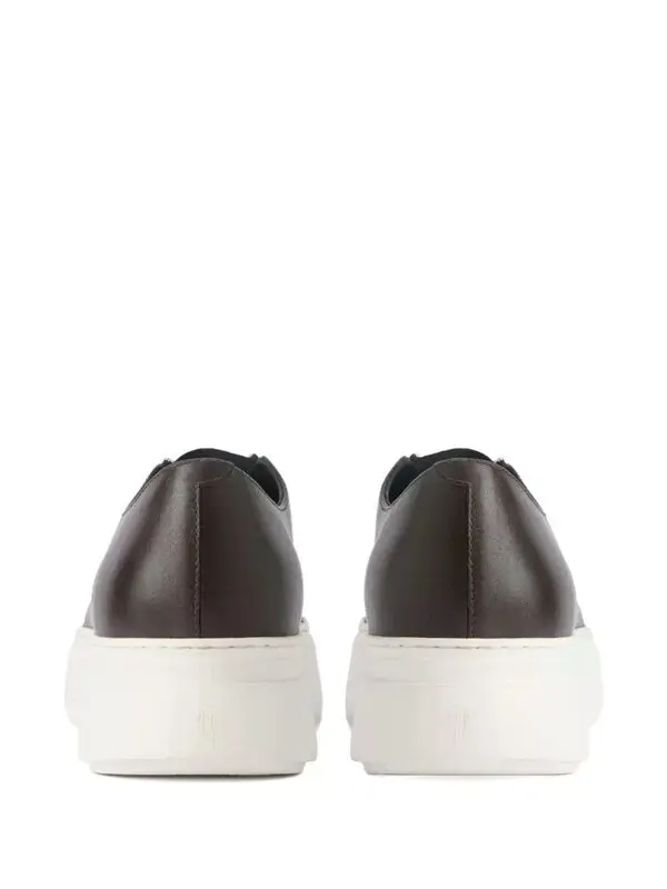 GIUSEPPE ZANOTTI Leather Slip-ons With Zipper - Brown