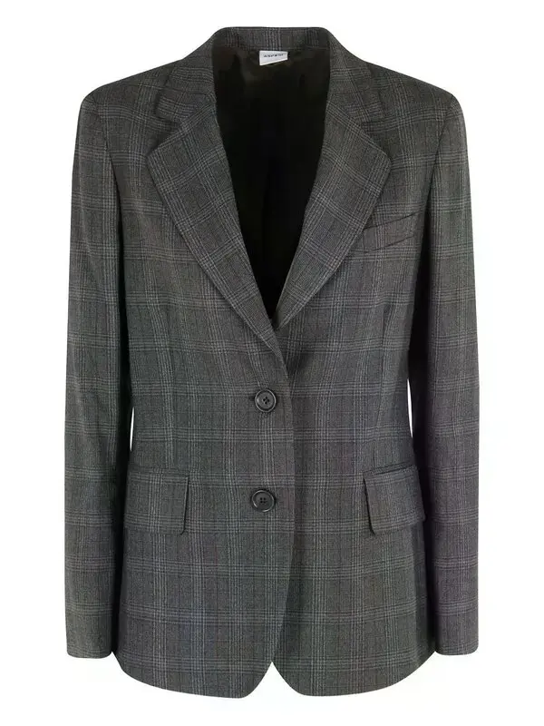 Aspesi Check-pattern Single-breasted Blazer