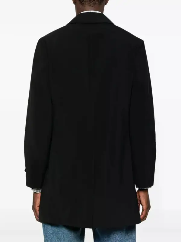 Aspesi Buttoned Single-breasted Coat - Black