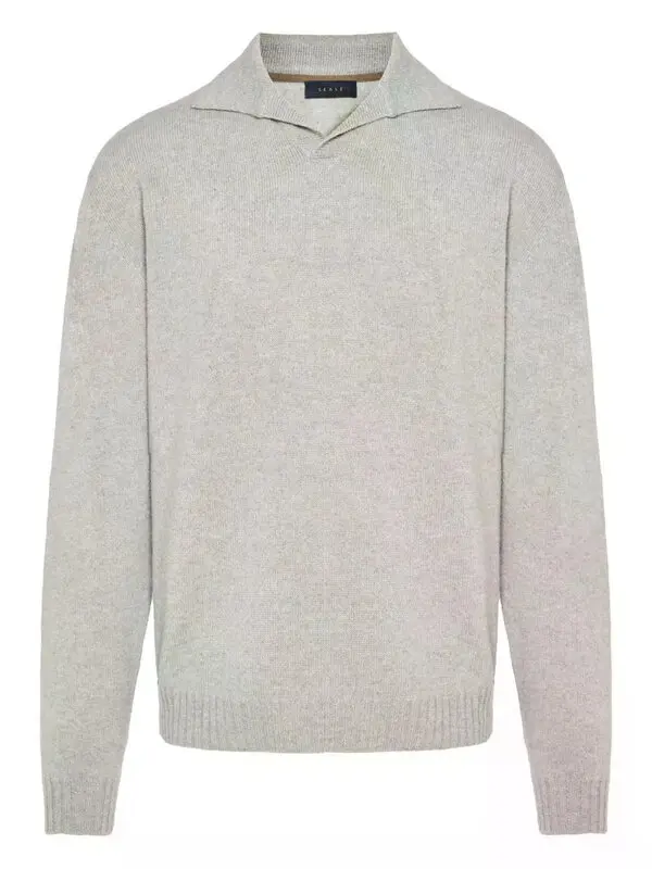Sease Ribbed Split-neck Sweater