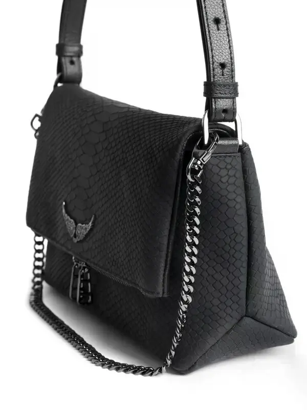 Zadig&Voltaire Rocky Ii Soft Savage Shoulder Bag - Black