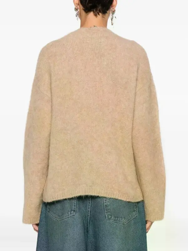 FORTE_FORTE Long-sleeved Crew-neck Sweater - Neutrals