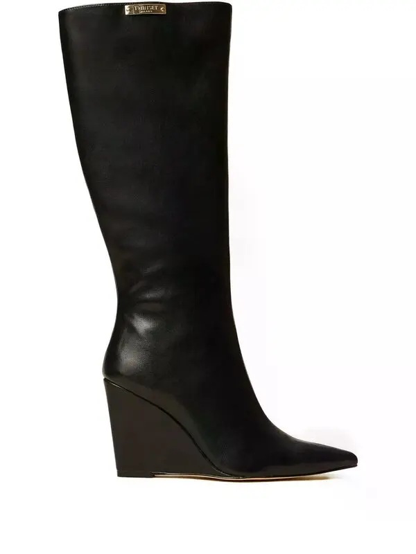 TWINSET Logo-plaque 100mm Wedge Boots