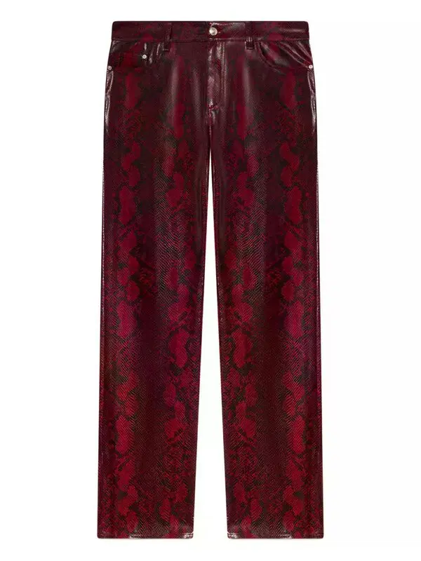 Gcds Split Hem Snakeskin Trousers